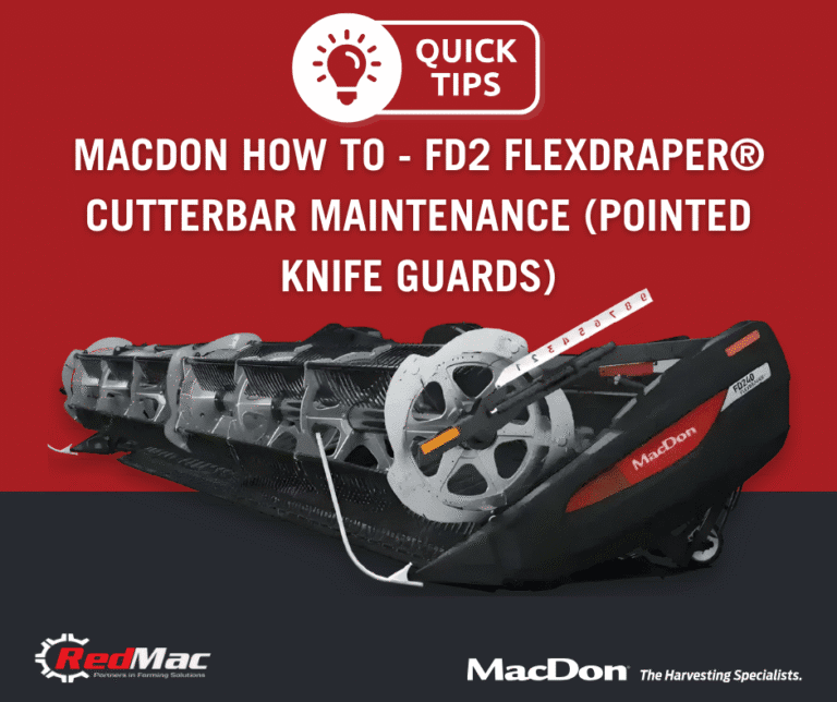 RedMac Ag Services » MacDon How To - FD2 FlexDraper® Cutterbar ...